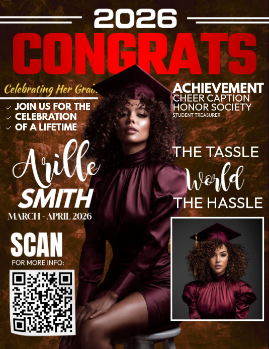 Congrats Graduate Celebrate Your Big Achievement Template | PosterMyWall