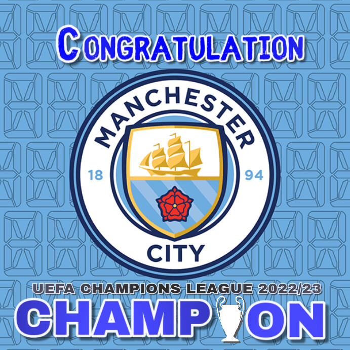 Plantilla de CONGRATULATION CHAMPIONS LEAGUE WINNER | PosterMyWall
