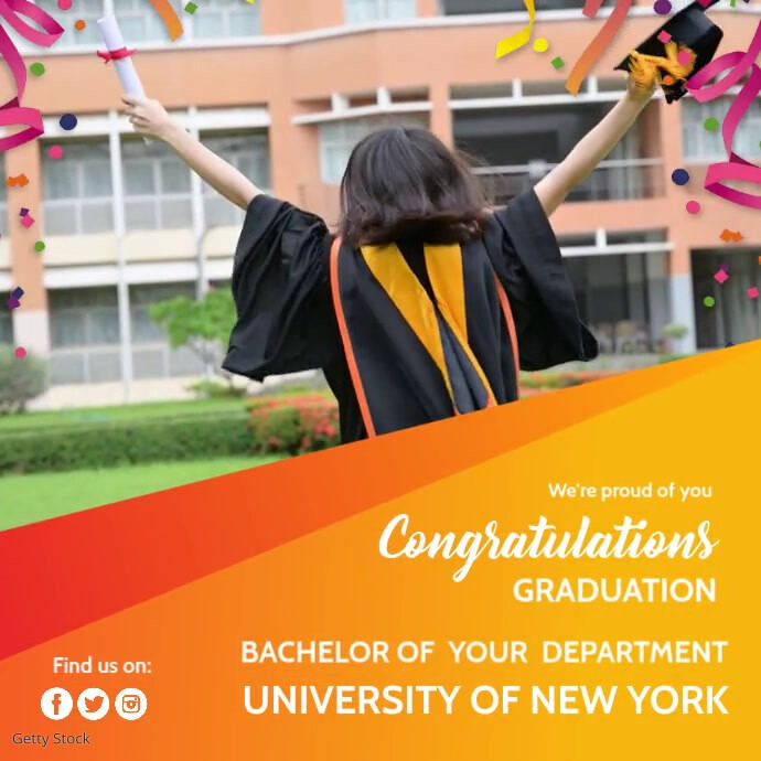 Congratulation Graduation Template | PosterMyWall
