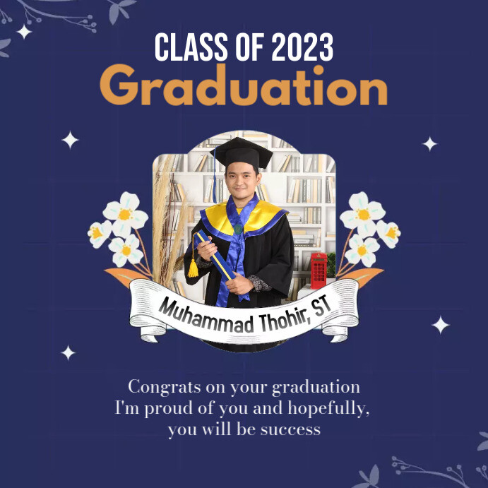 CONGRATULATION GRADUATION GREETING Template | PosterMyWall