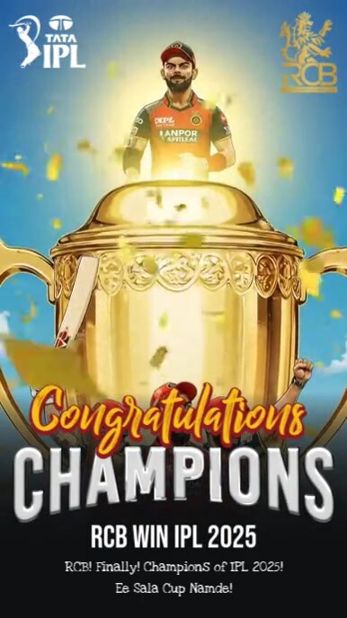 Congratulation royal challengers Bengaluru Template | PosterMyWall