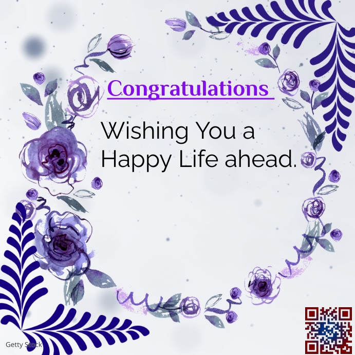 Congratulations, Wishing, Happy Life Template | PosterMyWall