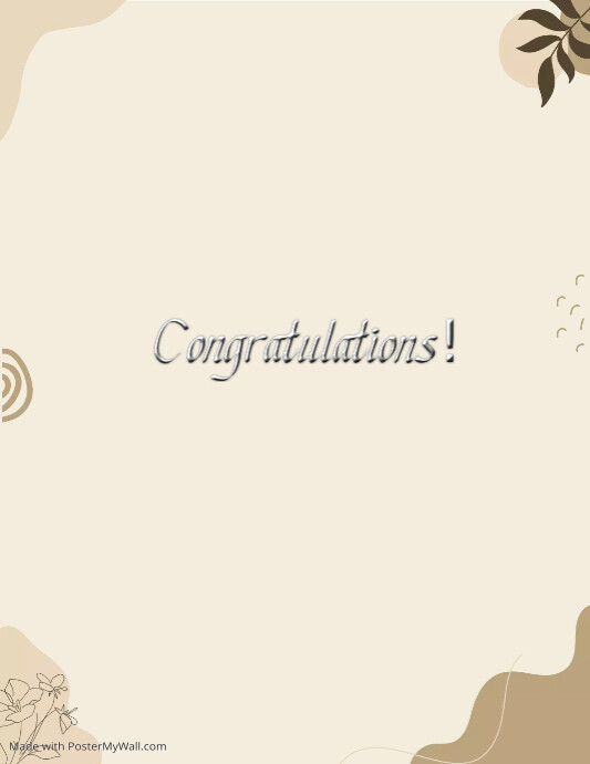 Congratulations card Template | PosterMyWall
