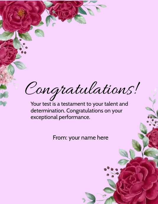 congratulations card flyer Template | PosterMyWall