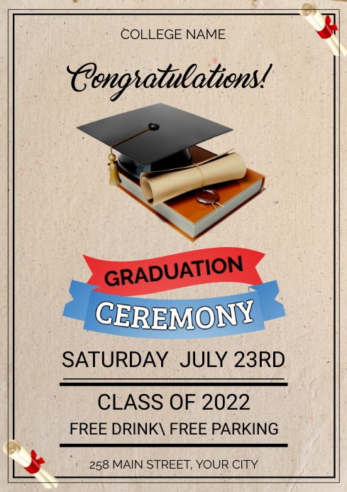Congratulations Ceremony Template | PosterMyWall