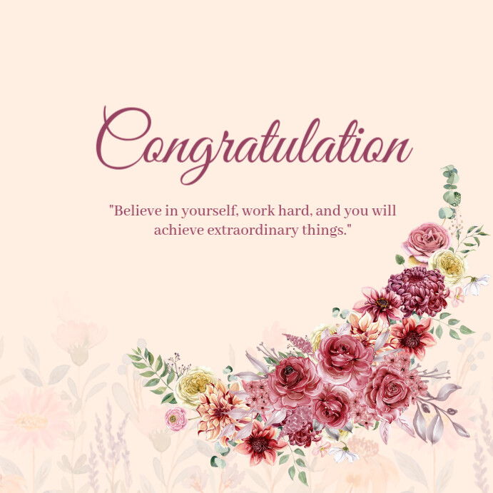 Congratulations Template | PosterMyWall