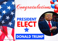 Congratulations Donald Trump President USA Flyer Template | PosterMyWall