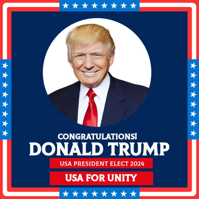 Copy of Congratulations Donald Trump President USA Flyer | PosterMyWall