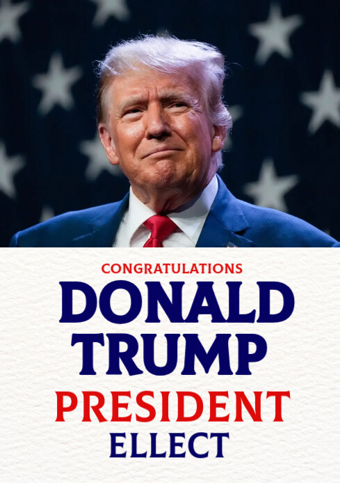 Plantilla de Congratulations Donald Trump President USA Flyer ...