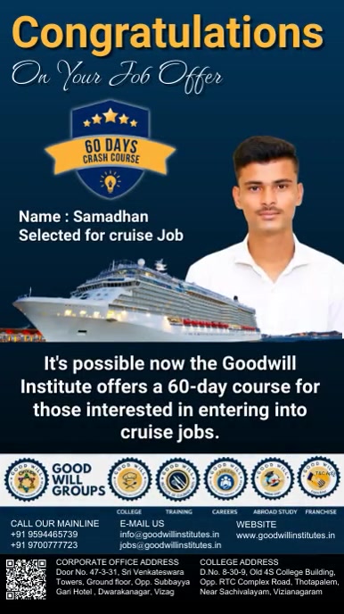 Plantilla de Congratulations for the new job offer (1) | PosterMyWall