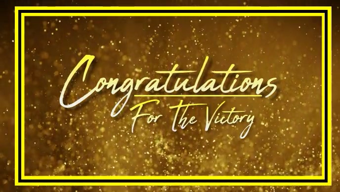 Congratulations for the victory Golden Template | PosterMyWall