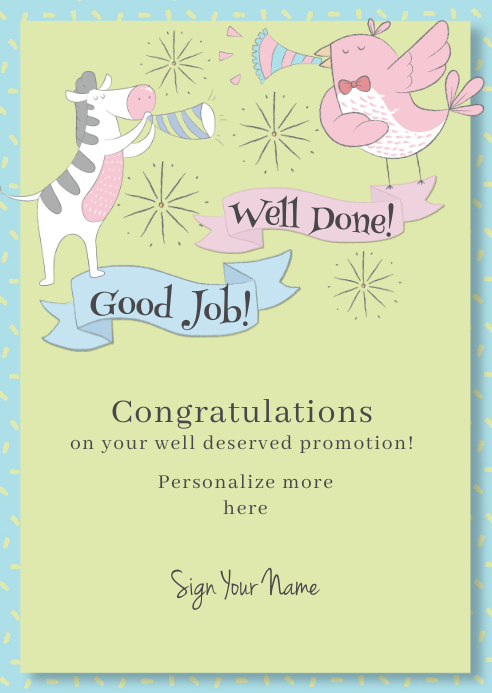 Congratulations Fun Postcard Template | PosterMyWall