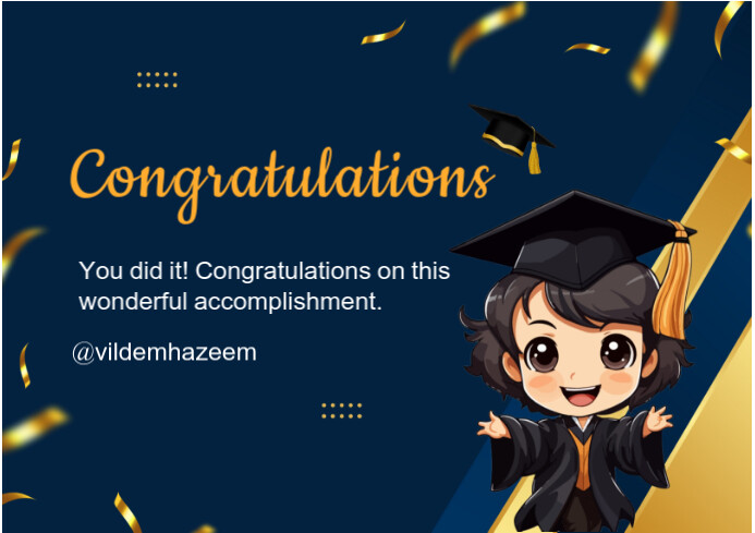 Copy of Congratulations Graduation Card Template | PosterMyWall