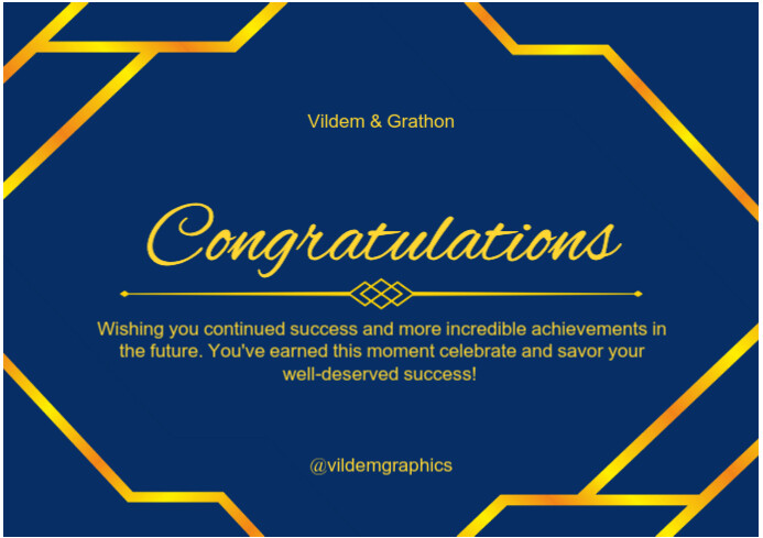 Congratulations luxury A4 Templat | PosterMyWall