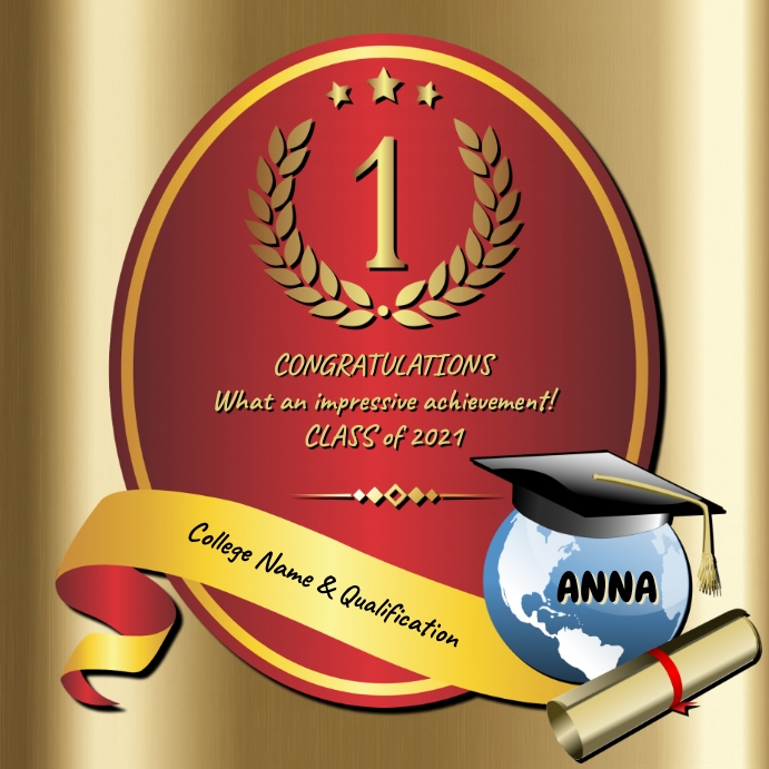 Copy of Congratulations No.1 First | PosterMyWall