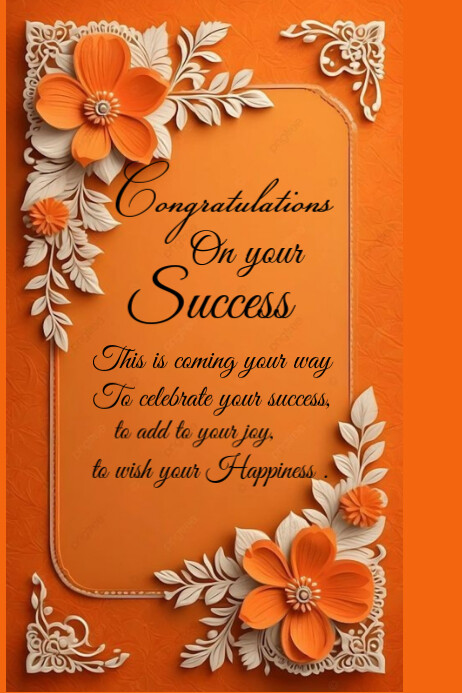 Congratulations on a success card Template | PosterMyWall