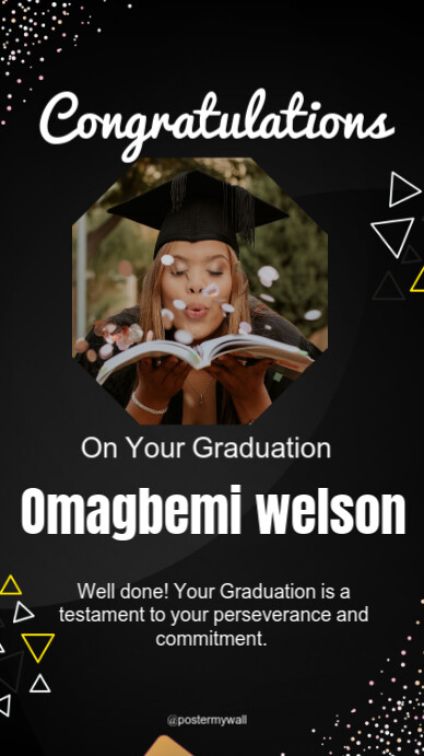 Copy of Congratulations on graduation flyer template | PosterMyWall