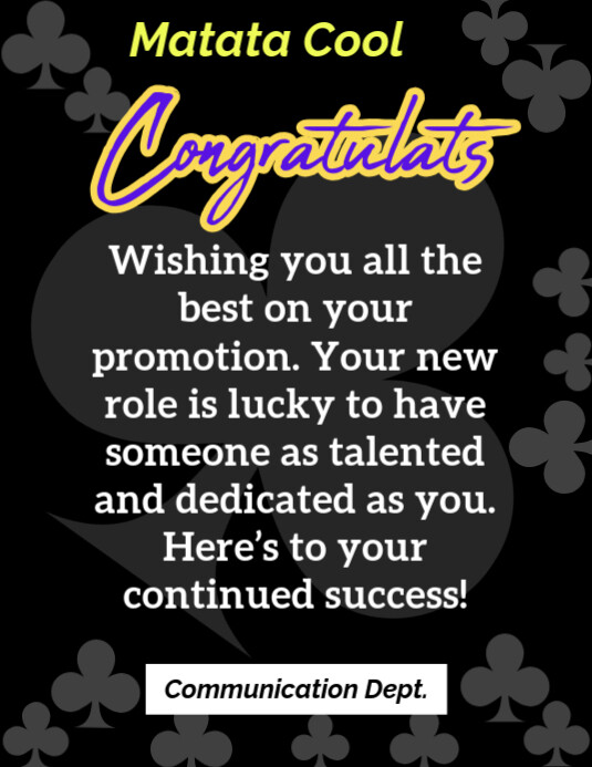 Modèle Congratulations On You Promotion Flyer (us Letter) | PosterMyWall