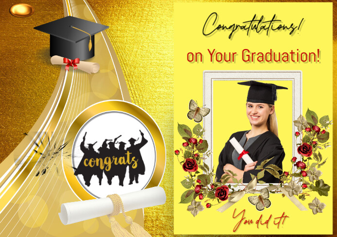 Copy of Congratulations on your graduation card | PosterMyWall