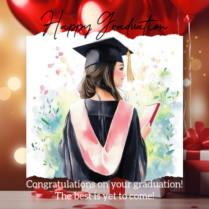 Copy of Congratulations on your graduation Instagram Post | PosterMyWall
