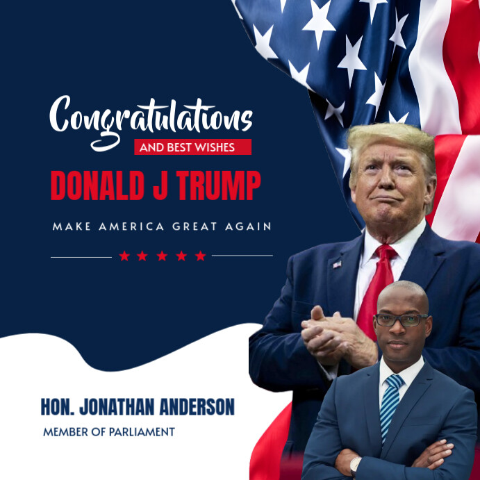 Copy of Congratulations President Donald J Trump | PosterMyWall