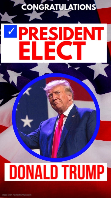 congratulations president Donald Trump Template | PosterMyWall