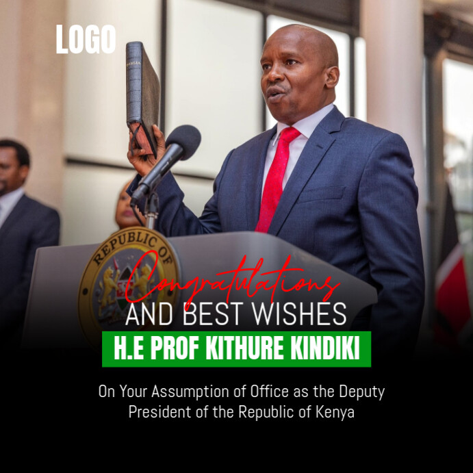 Congratulations Prof Kithure Kindiki Template | PosterMyWall