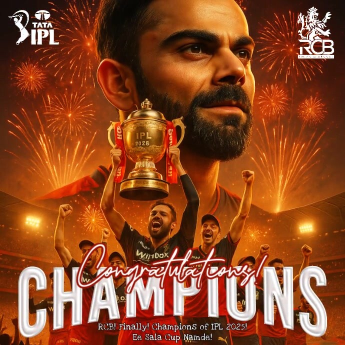congratulations RCB Template | PosterMyWall