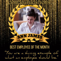 Congratulations wishes to best employees Template | PosterMyWall