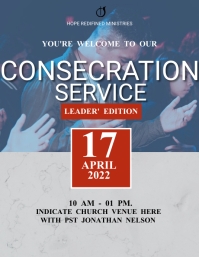 Consecration service flyer Template | PosterMyWall