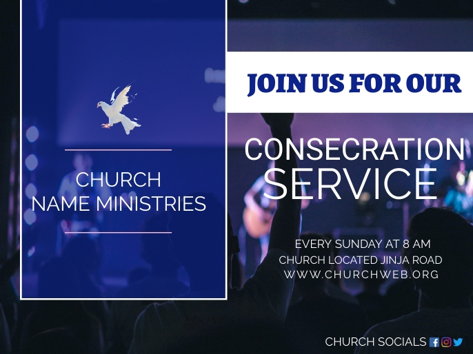 Consecration service poster Template | PosterMyWall