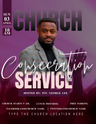 Consecration service flyer Template | PosterMyWall