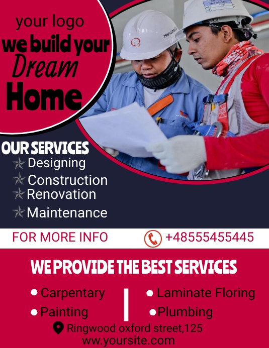 Copy of Construction & renovation flyer template | PosterMyWall