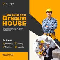 Construction and house building template | PosterMyWall