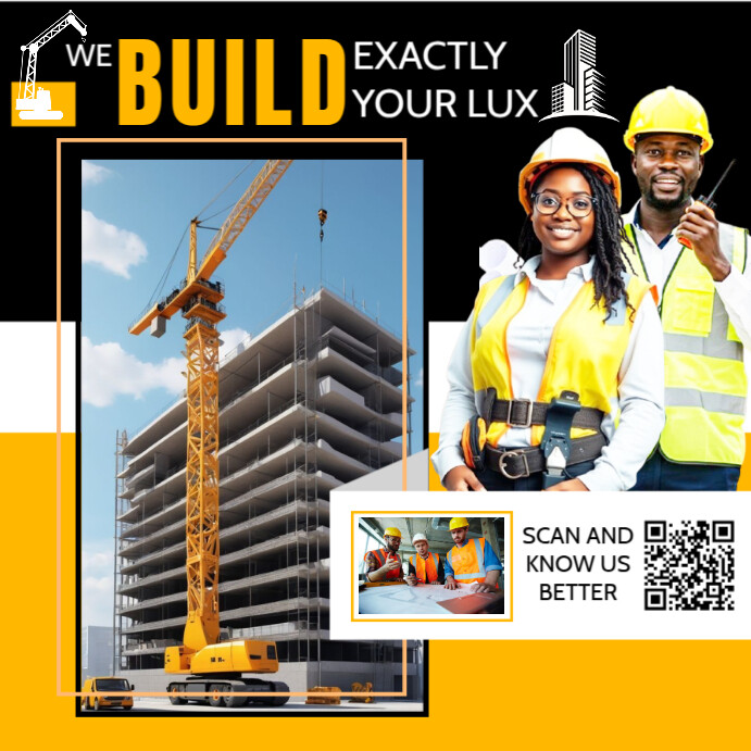 Construction and civil engineering agency flyer Template | PosterMyWall