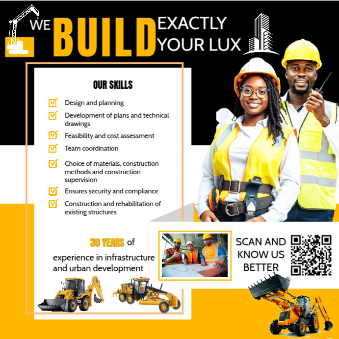 Plantilla de Construction and engineering company flyer template ...