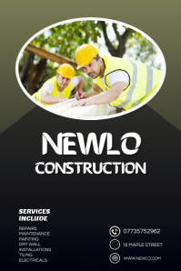 Construction Company Ads Template | PosterMyWall