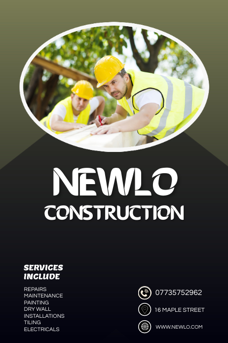 Modèle Société de Construction | PosterMyWall