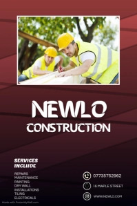 Construction Company Ads Template | PosterMyWall