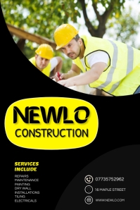 Construction Company Ads Template | PosterMyWall