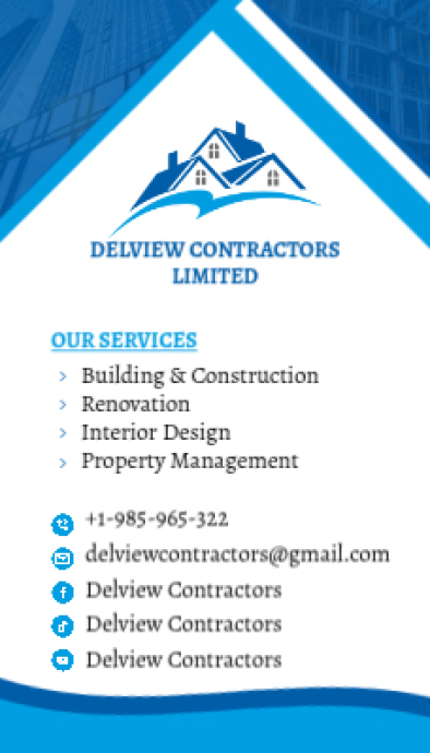 Construction Company Business Card Template | PosterMyWall