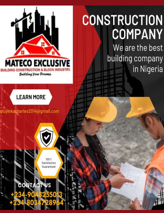 Construction Company Template | PosterMyWall