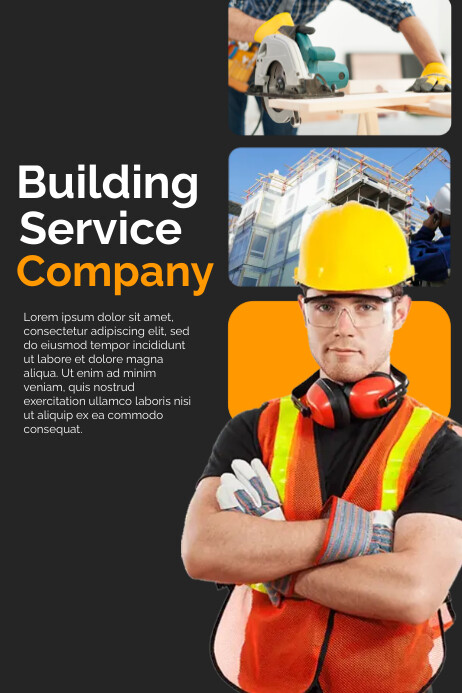 Construction company flyer Template | PosterMyWall