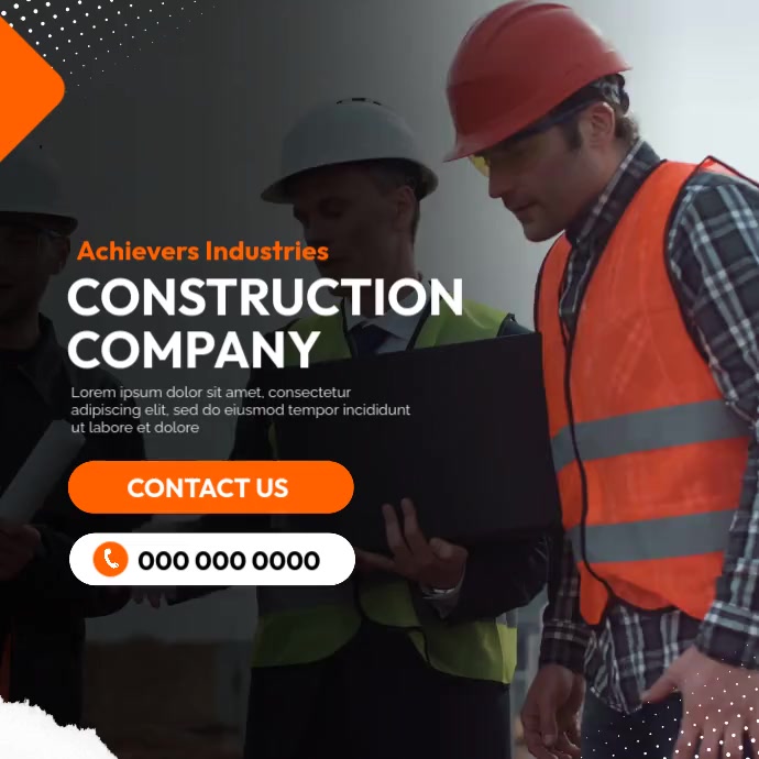 Kopya ng construction company flyer design | PosterMyWall