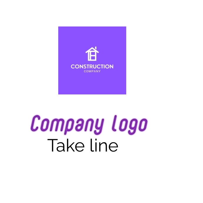 Construction company logo design template. | PosterMyWall