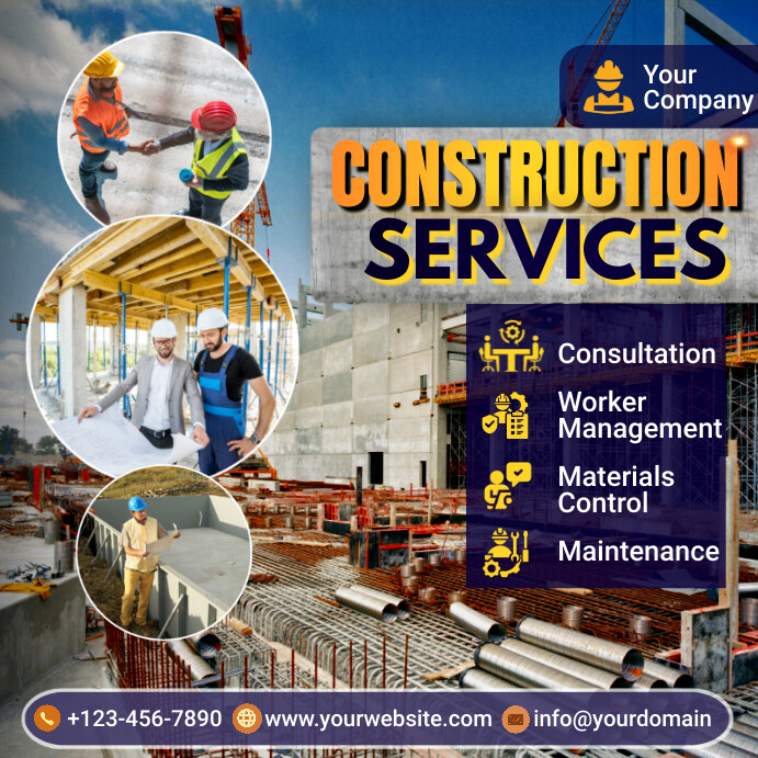 Construction Template | PosterMyWall