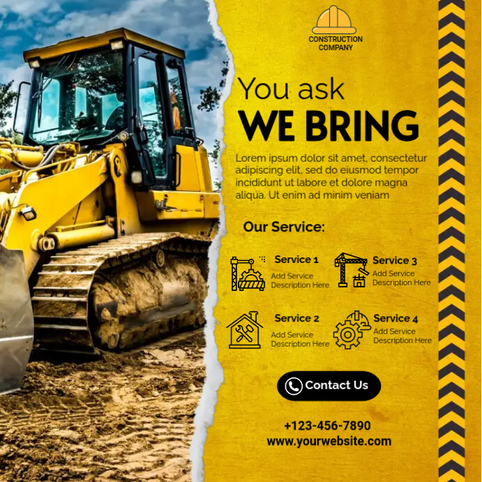 Construction Template | PosterMyWall