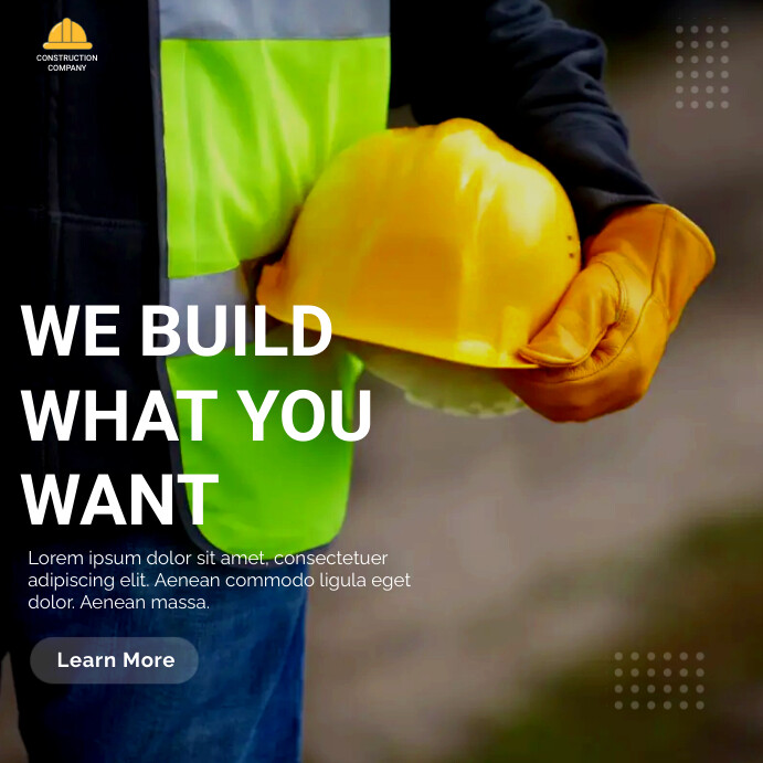 Construction Template | PosterMyWall