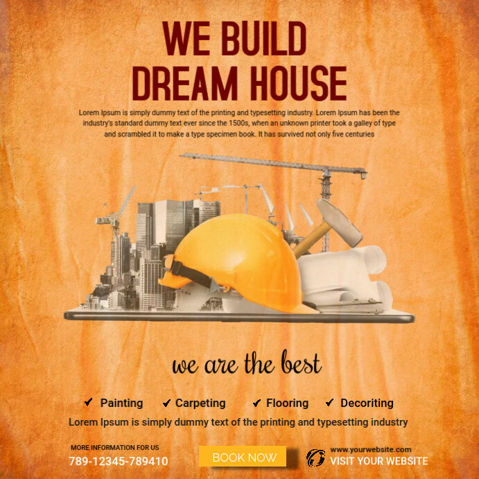 Construction Template | PosterMyWall