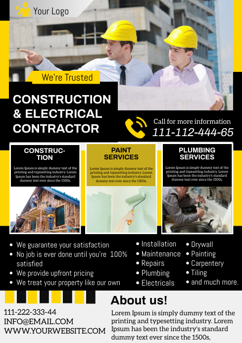 construction Template | PosterMyWall